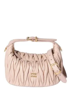 Miu Miu Matelassé Nappa Leather Pouch - Powder Pink