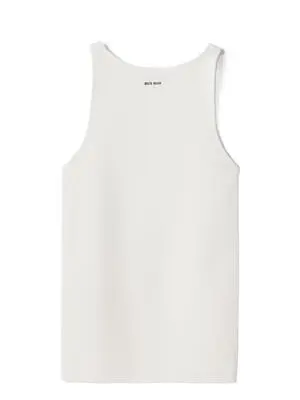 Miu Miu Cotton Knit Tank Top - White