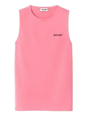 Miu Miu Cashmere And Silk Knit Top - Pink