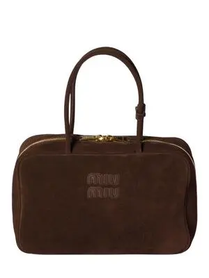 Miu Miu Suede Beau Bag - Dark Brown