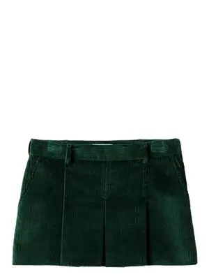 Miu Miu Corduroy Mini Skirt - Billiard Green