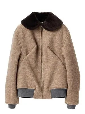 Miu Miu Shetland Wool Blouson Jacket - Cord