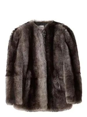 Miu Miu Shearling Fur Jacket - Black