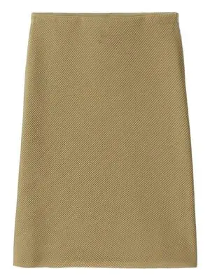 Miu Miu Silk Mid-length Skirt - Olive Green