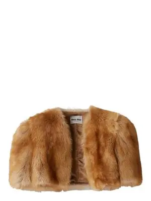 MIU MIU Shearling Fur Bolero Jacket