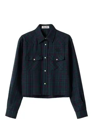 Miu Miu Plaid Shirt - Blue/green