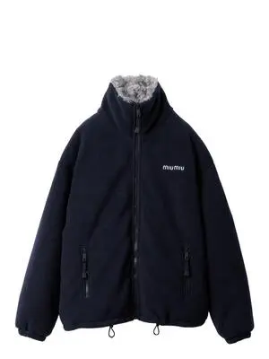 Miu Miu Fleece Down Jacket - Navy