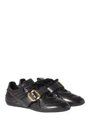 Miu Miu Gymnasium Leather Sneakers - Black