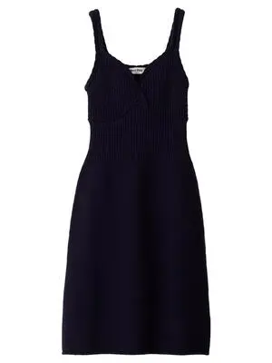 Miu Miu Wool Knit Tank Dress - Navy