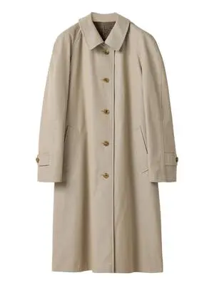 Miu Miu Reversible Twill And Houndstooth Trench Coat - Limestone/camel