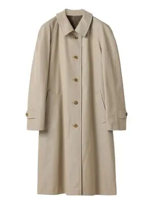 Miu Miu Reversible Twill And Houndstooth Trench Coat - Limestone/camel