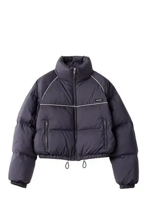 Miu Miu Technical Pongé Down Jacket - Navy