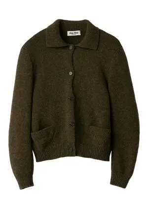 Miu Miu Wool Cardigan - Military Green