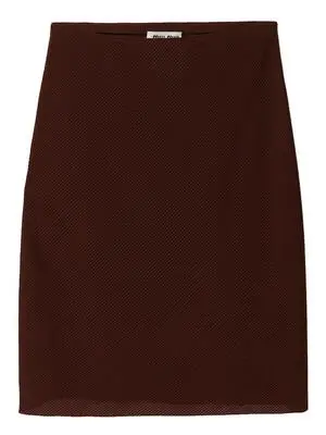 Miu Miu Mid-length Skirt - Cocoa Brown