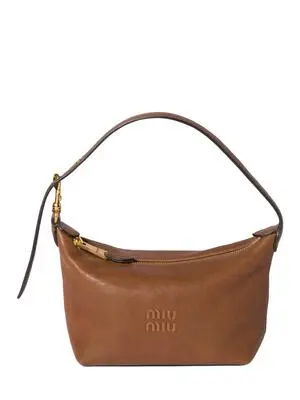 Miu Miu Nappa Leather Pouch - Oak