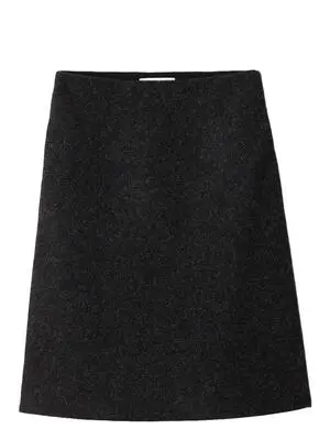 Miu Miu Shetland Wool Pencil Skirt - Anthracite Gray