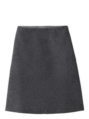 Miu Miu Shetland Wool Pencil Skirt - Slate Gray