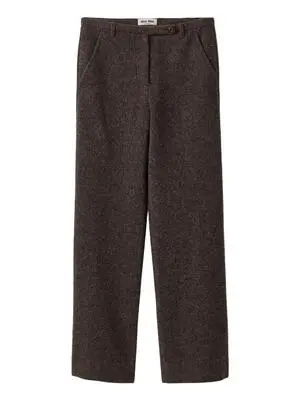 Miu Miu Light Shetland Wool Trousers - Ebony