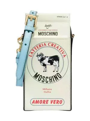 Moschino Milk Carton Shoulder Bag - White