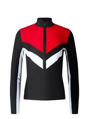 Perfect Moment Jg Thermal Half-zip Base Layer Top - Red-black