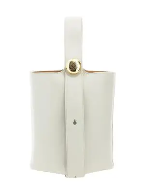 Loewe Medium Leather Bucket Bag Grey