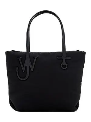 JW Anderson Small Puffy Tote Bag With Logo - Black