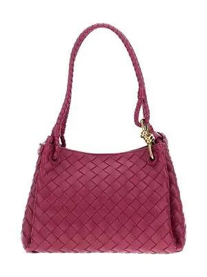 BOTTEGA  VENETA Intrecciato Leather Shoulder Bag Rose