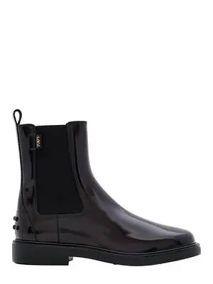 TOD'S Chelsea Leather Ankle Boots - Black