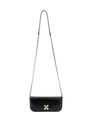 Alexander McQueen Small Leather Crossbody Bag - Black