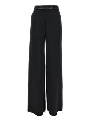 MAX MARA STUDIO Wide Leg Trousers - Black