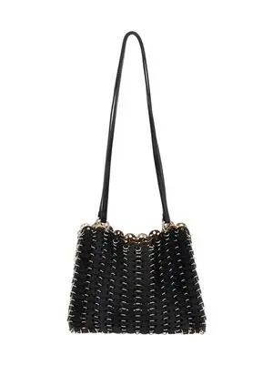 Rabanne Sequined Shoulder Bag - Black