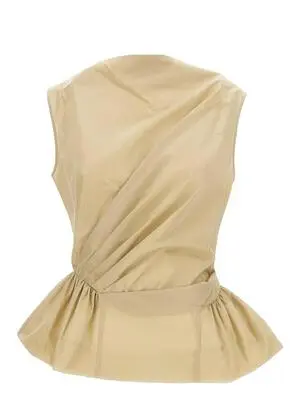 Simone Rocha Draped Fitted Top - Beige