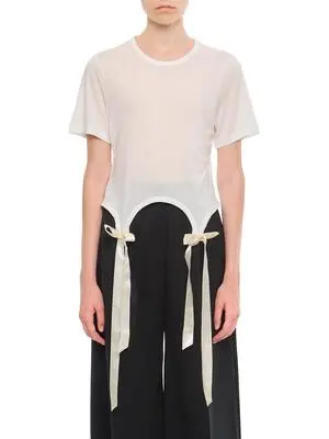 Simone Rocha T-shirt With Bow Detail - White