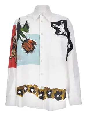 Marni Printed Cotton Shirt - White