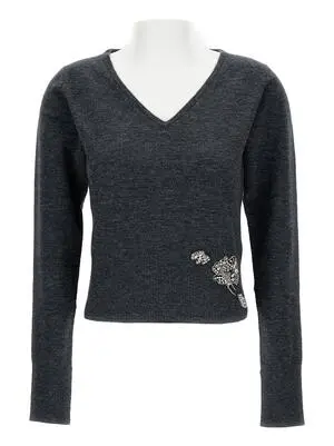 Erdem V-neck Sweater - Grey