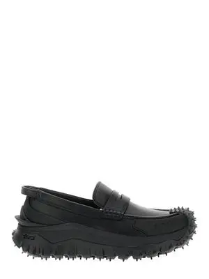 Moncler Trailgrip Leather Loafers - Black