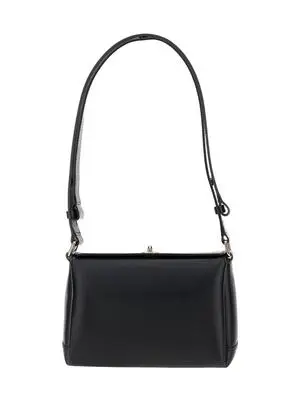 Plan C Small Leather Shoulder Bag - Black