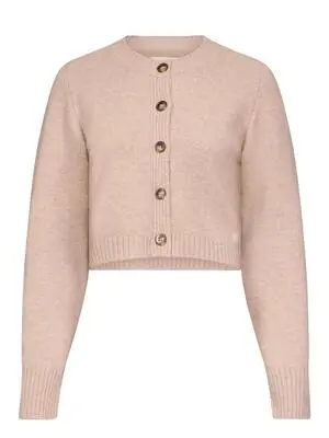 Loulou De Saison Zephir Lds Cropped Cardigan - Beige