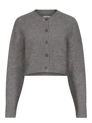 Loulou De Saison Zephir Lds Cropped Cardigan - Grey