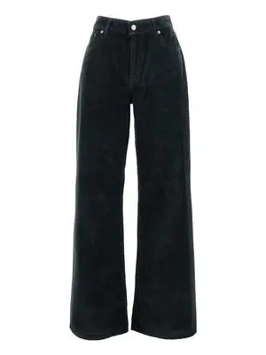 HAIKURE Korea Ribbed Cotton Jeans - Black
