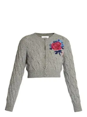 Erdem Crewneck Cardigan - Grey