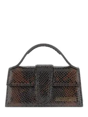 Jacquemus Le Bambino Python Embossed Bag - Brown