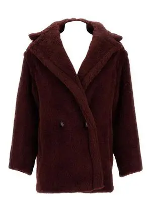 Max Mara Olga Short Teddy Coat Red