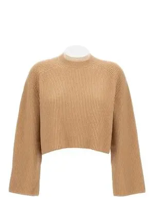 Max Mara Double Collar Ribbed Pullover - Brown