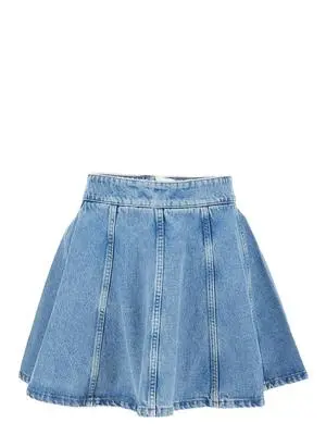Remain Birger Christensen Flared Denim Mini Skirt - Blue