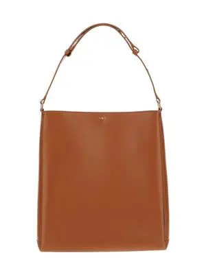 Plan C Leather Shopper Bag - Brown