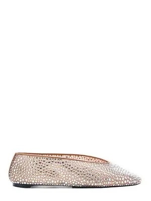 Le Monde Beryl Luna Crystal Slippers Beige