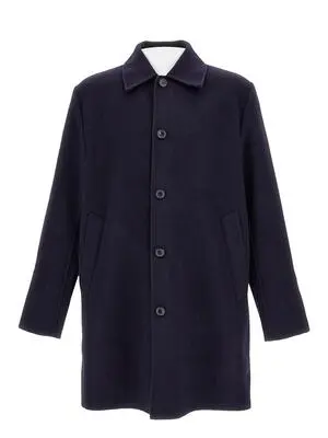 Paul Smith Wool-blend Long Coat - Blue