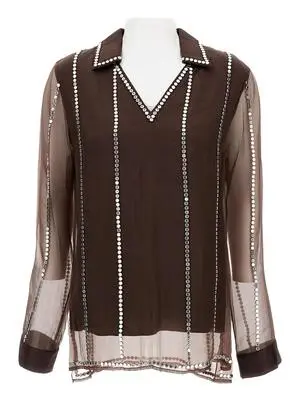 WALES BONNER Organza Shirt - Brown