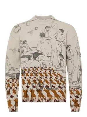 JW Anderson Patterned Jacquard Sweater - Grey